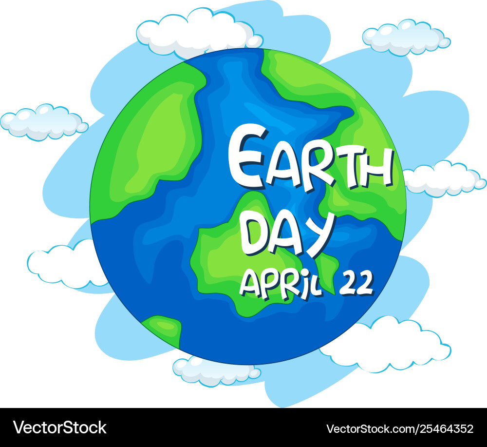 An earth day logo Royalty Free Vector Image - VectorStock