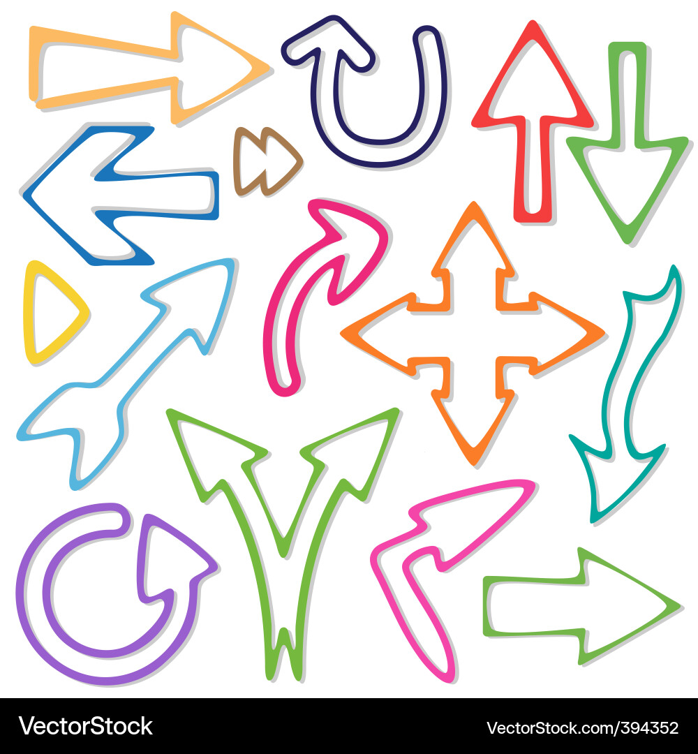 Arrow set Royalty Free Vector Image - VectorStock