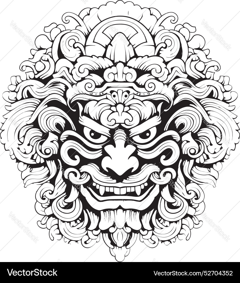 Artisanal borong craftsmanship balinese icon Vector Image