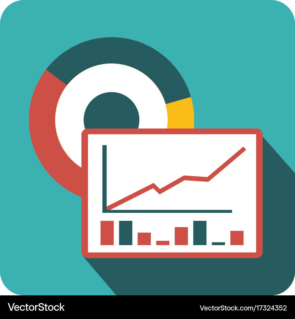 Business forecasting icon Royalty Free Vector Image