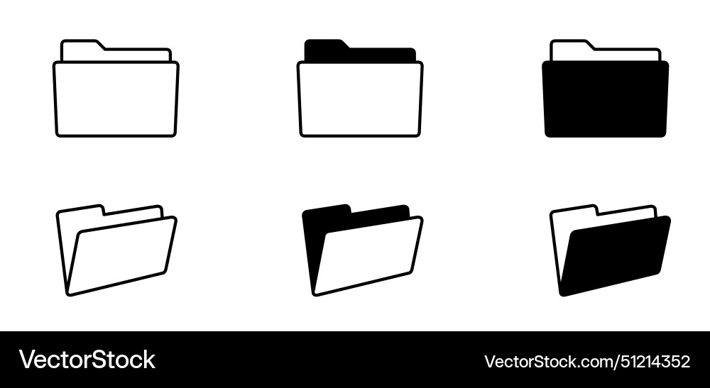 Computer files directory line pattern folders Vector Image