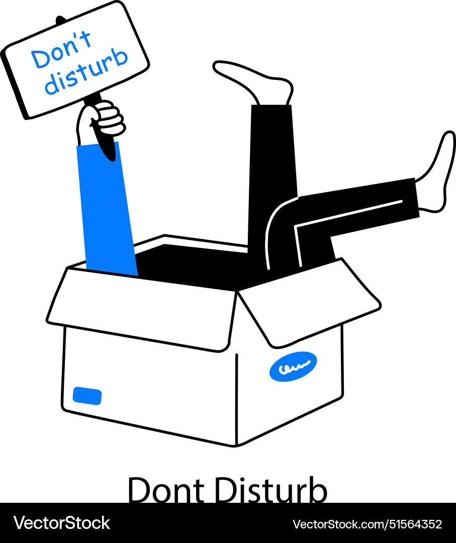 Dont disturb Royalty Free Vector Image - VectorStock