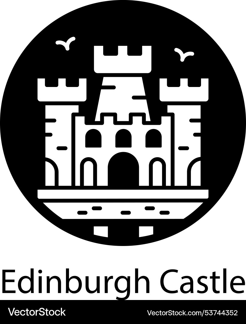 Edinburgh castle Royalty Free Vector Image - VectorStock