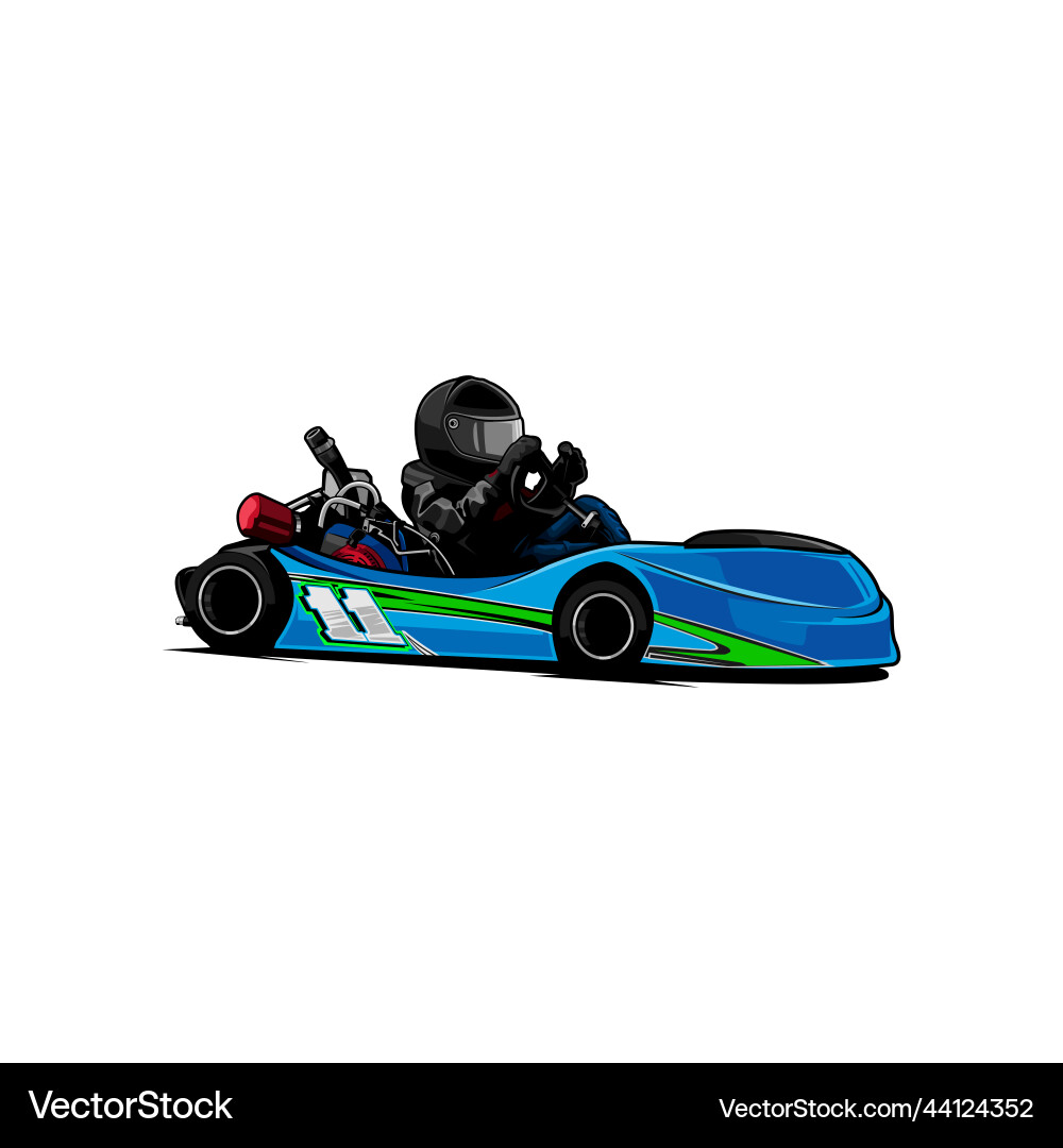 Go-kart racer Royalty Free Vector Image - VectorStock