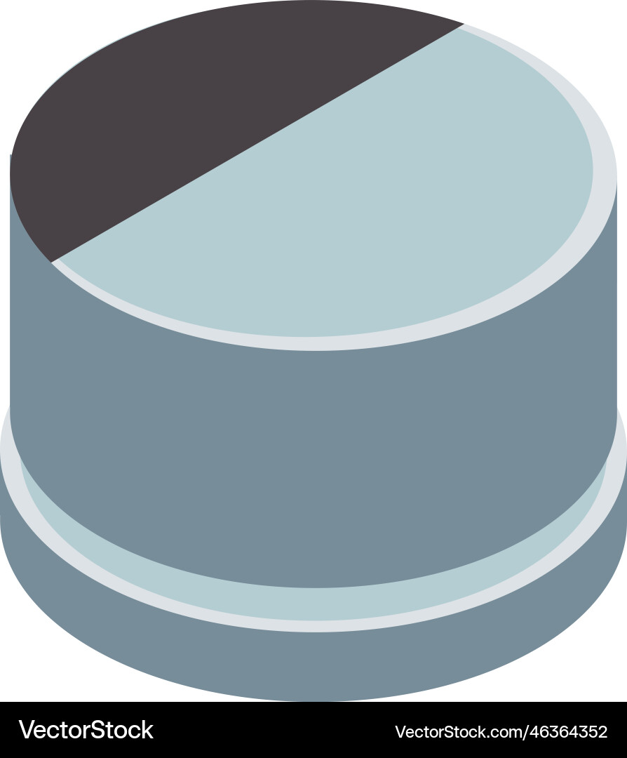 Isometric cylinder semiconductor composition Vector Image