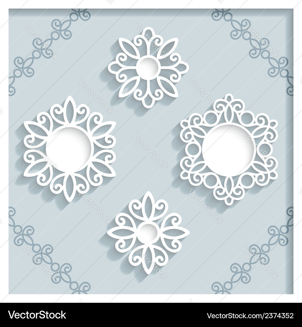 Paper label set Royalty Free Vector Image - VectorStock