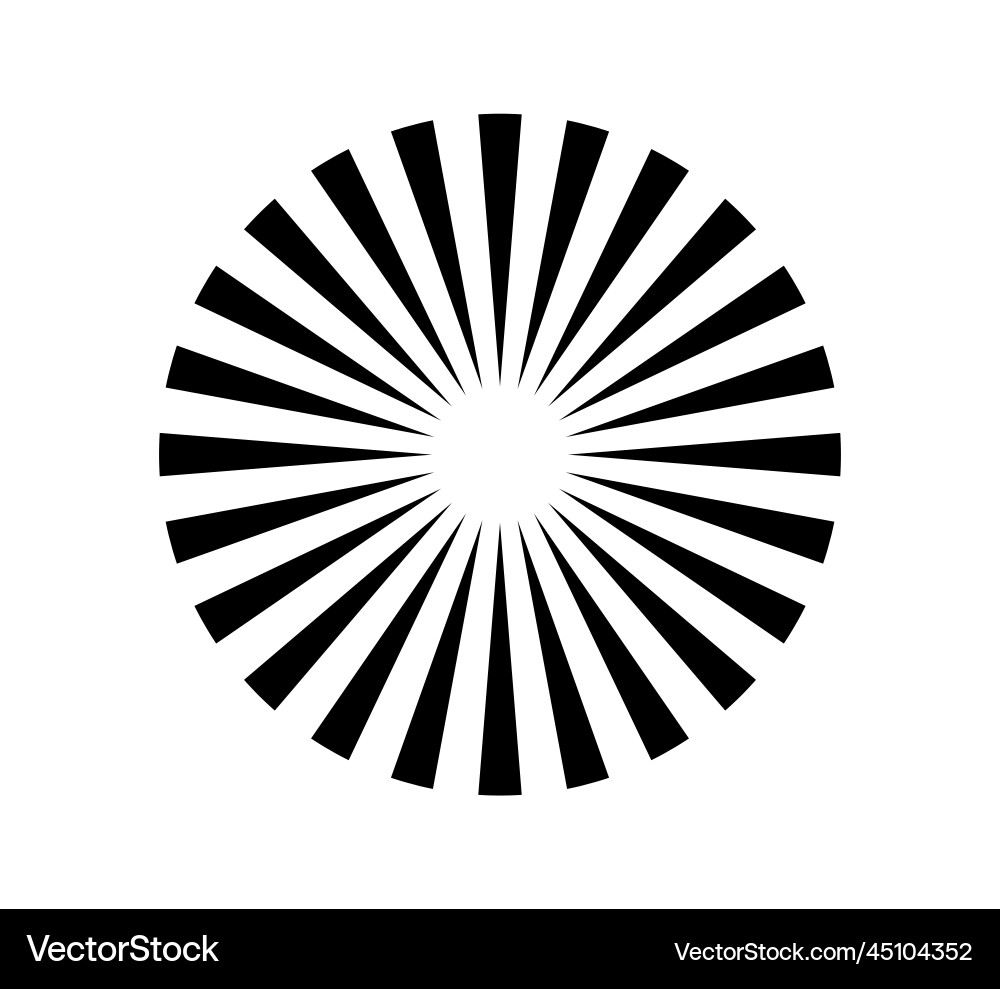 Radial circle lines circular radiating Royalty Free Vector