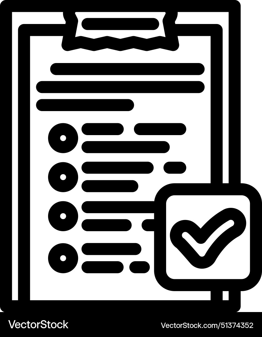 Regulatory compliance business process line icon Vector Image