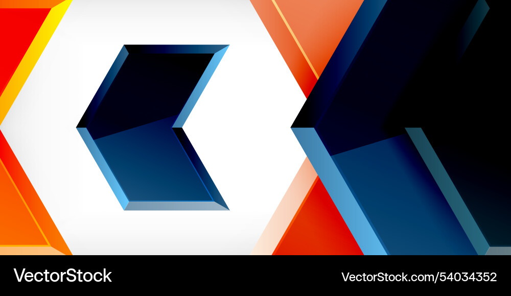 Technology dynamic arrow geometric background Vector Image