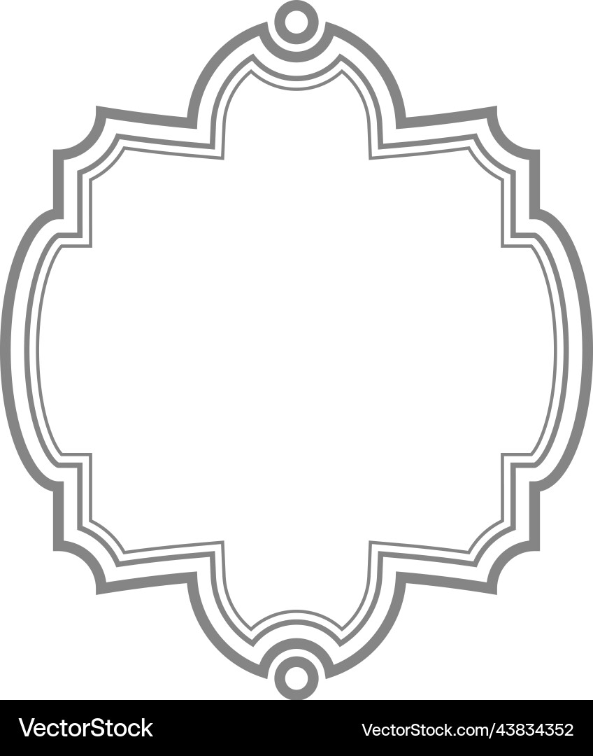 Vintage label frame decorative retro line border Vector Image