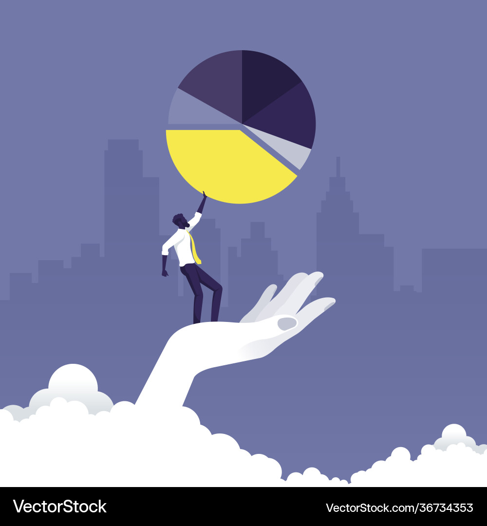 Business market share concept Royalty Free Vector Image