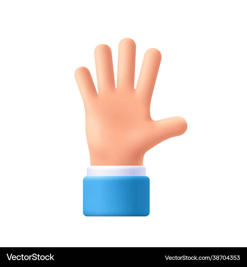 Cartoon Hand Gesture - Open Palm Royalty Free Vector Image