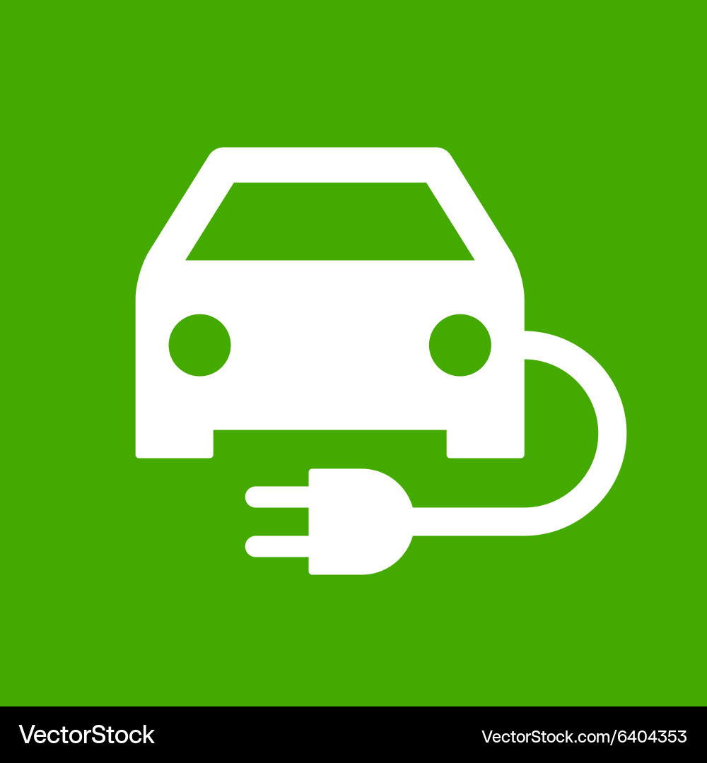 Electric powered car Royalty Free Vector Image