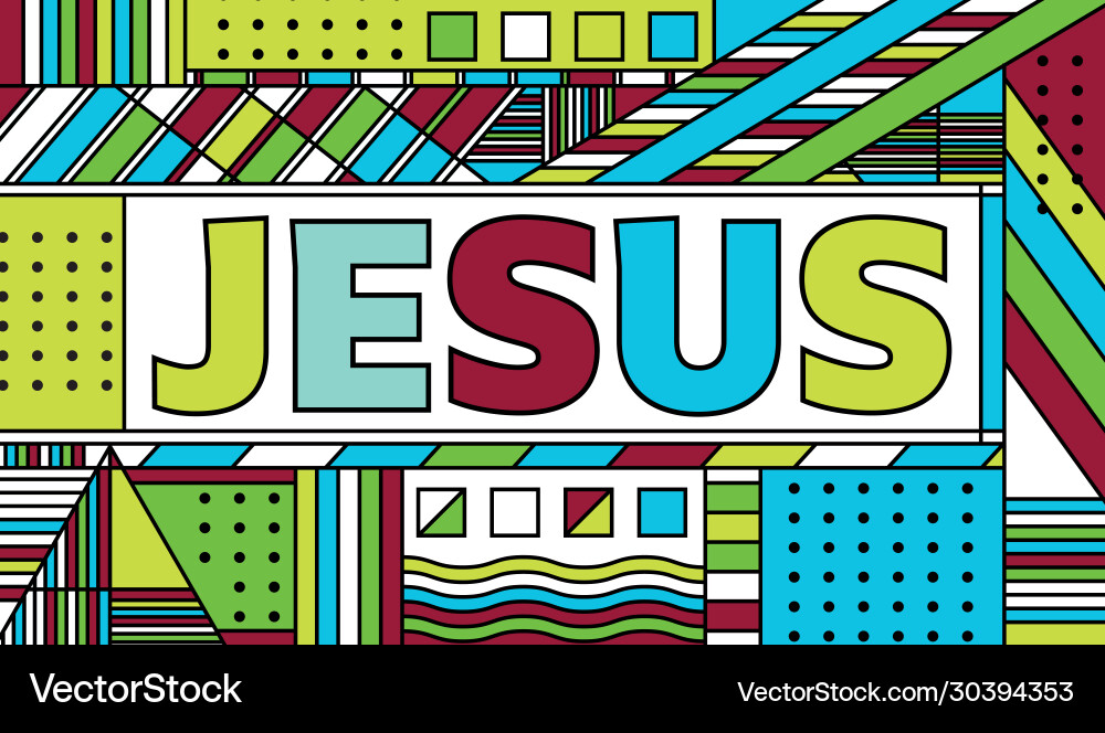 Jesus abstract theme Royalty Free Vector Image
