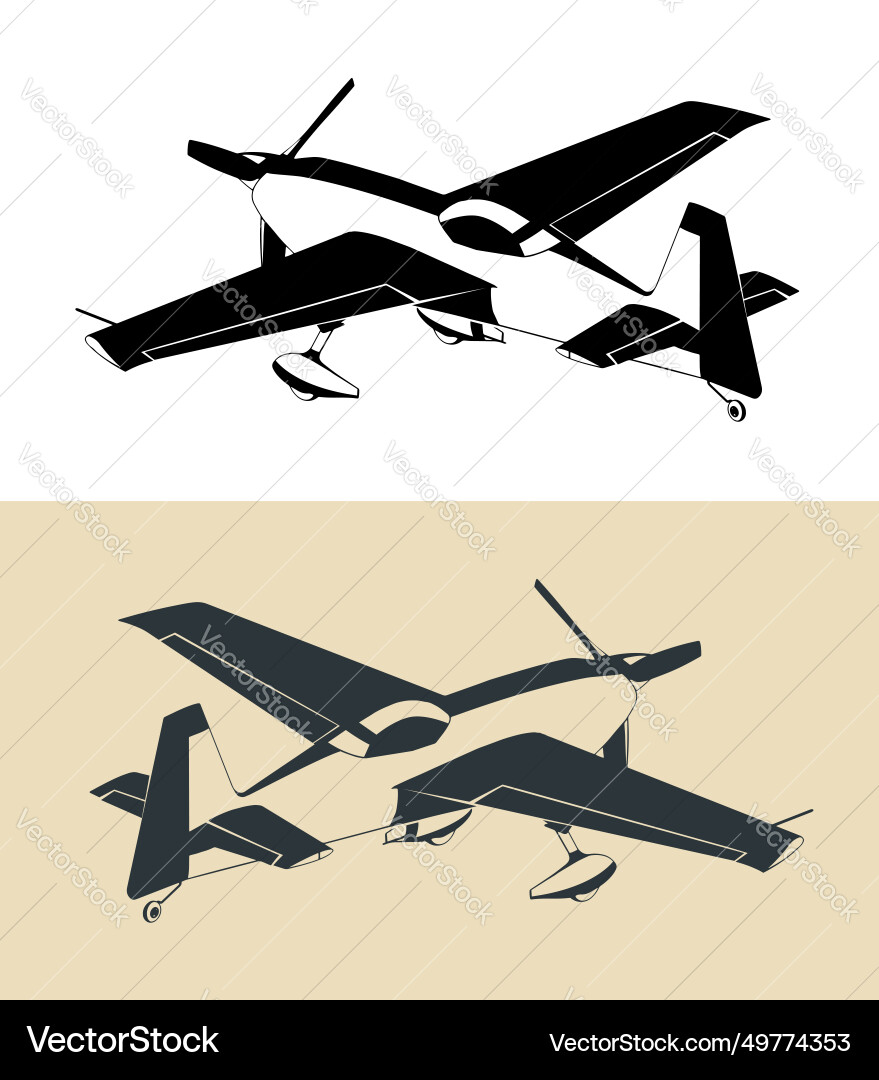 Light sport aircraft Royalty Free Vector Image