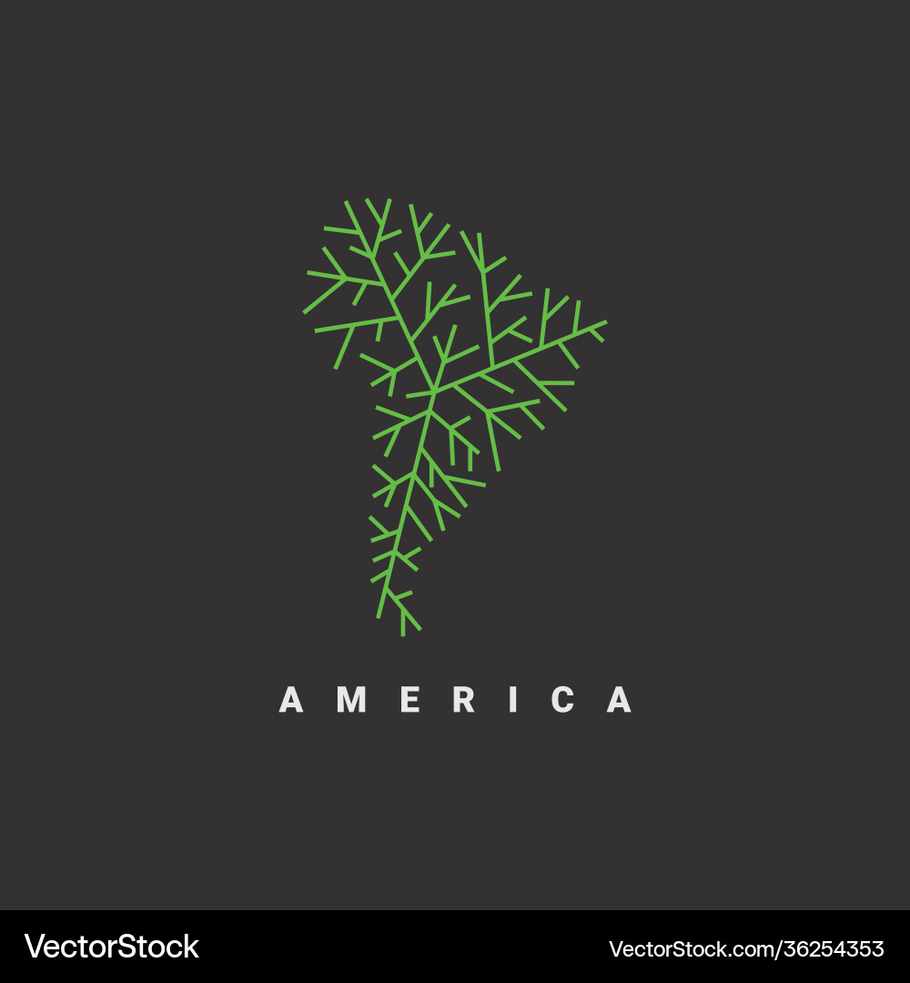 Südamerika Karten Logo Design Vorlage Lizenzfreier Vektor