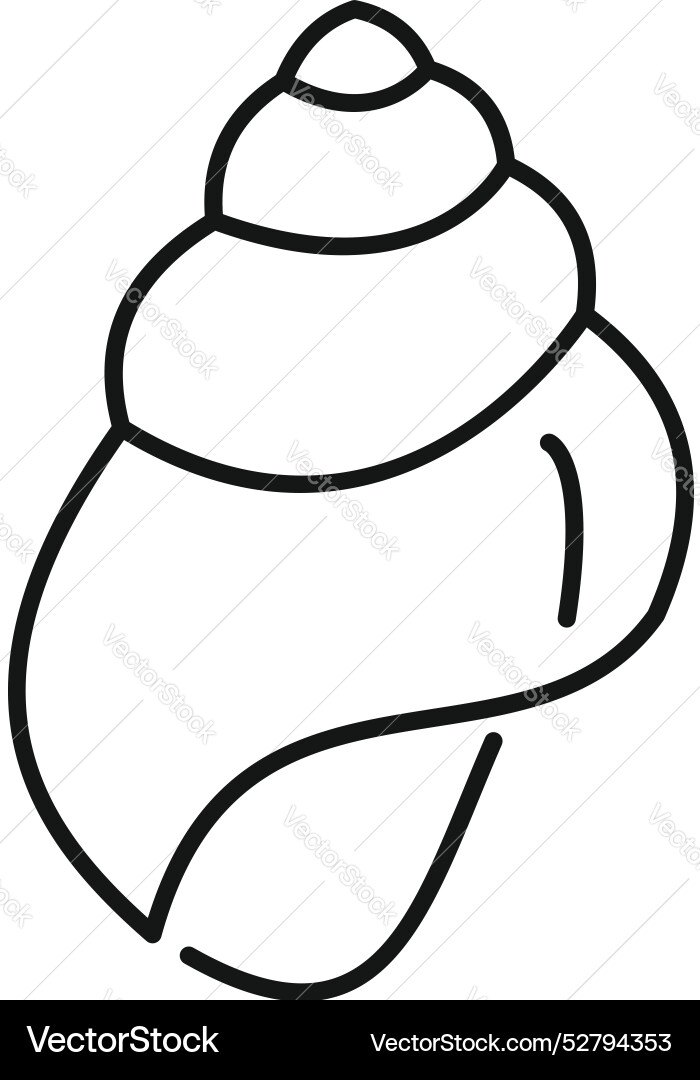 Seashell icon representing summer beach vacation Vector Image