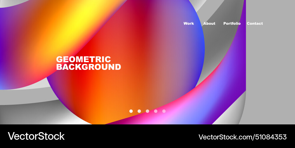 Vibrant geometric background with a magenta circle