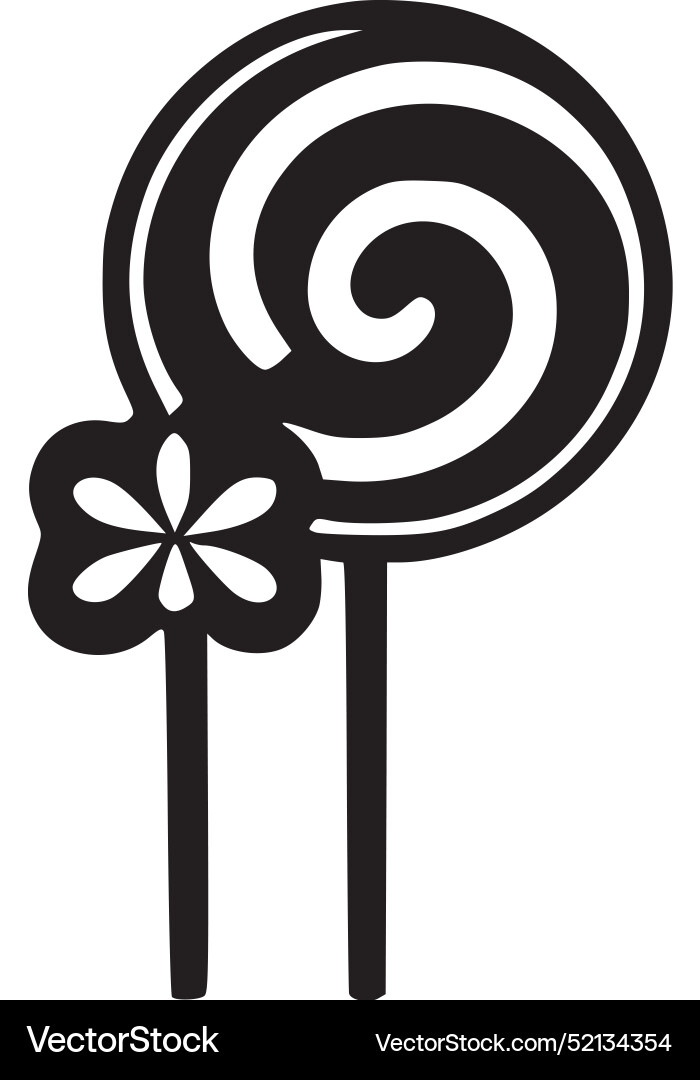 Candy - black and white Royalty Free Vector Image