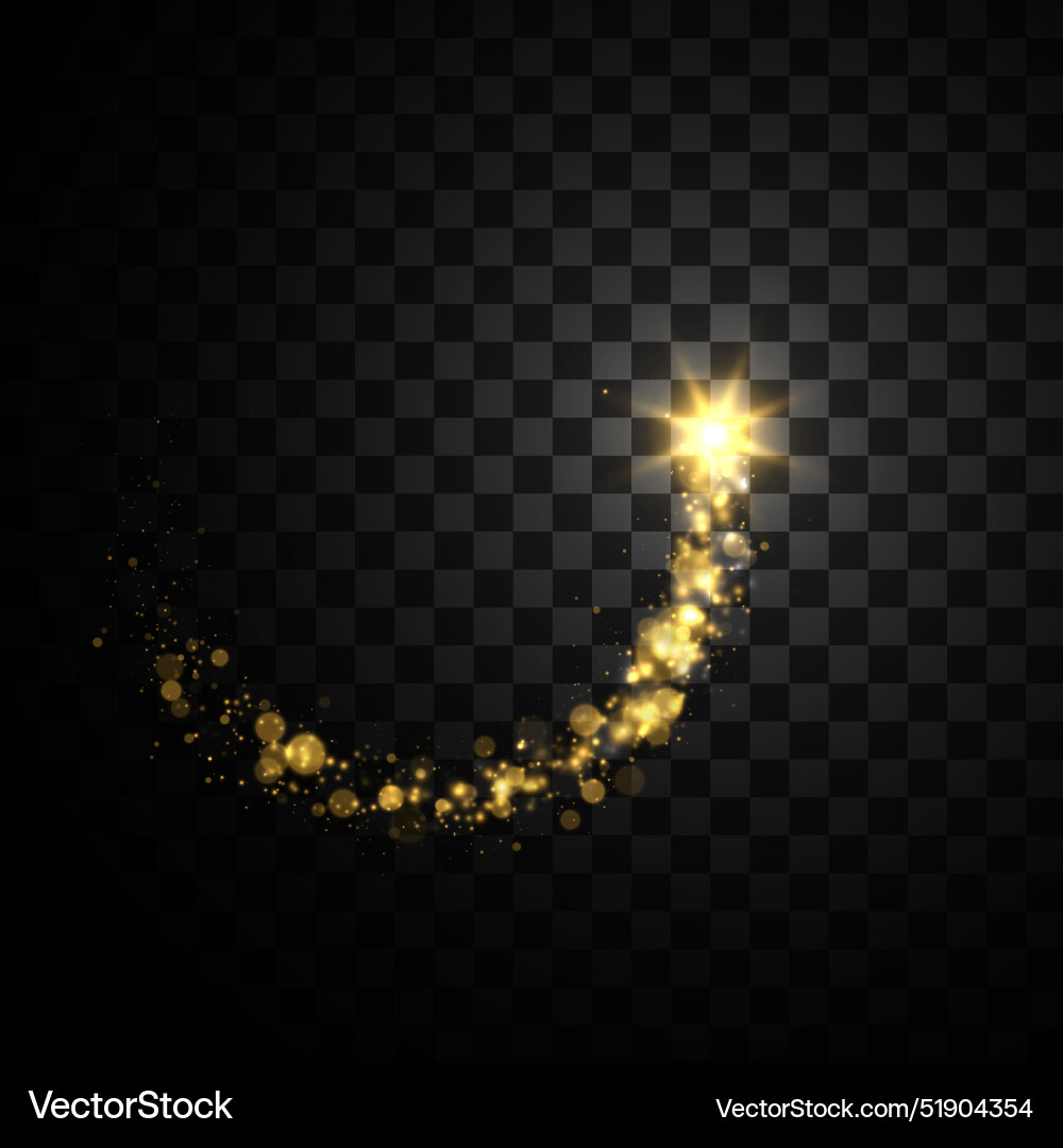 Gold glittering star dust lights Royalty Free Vector Image