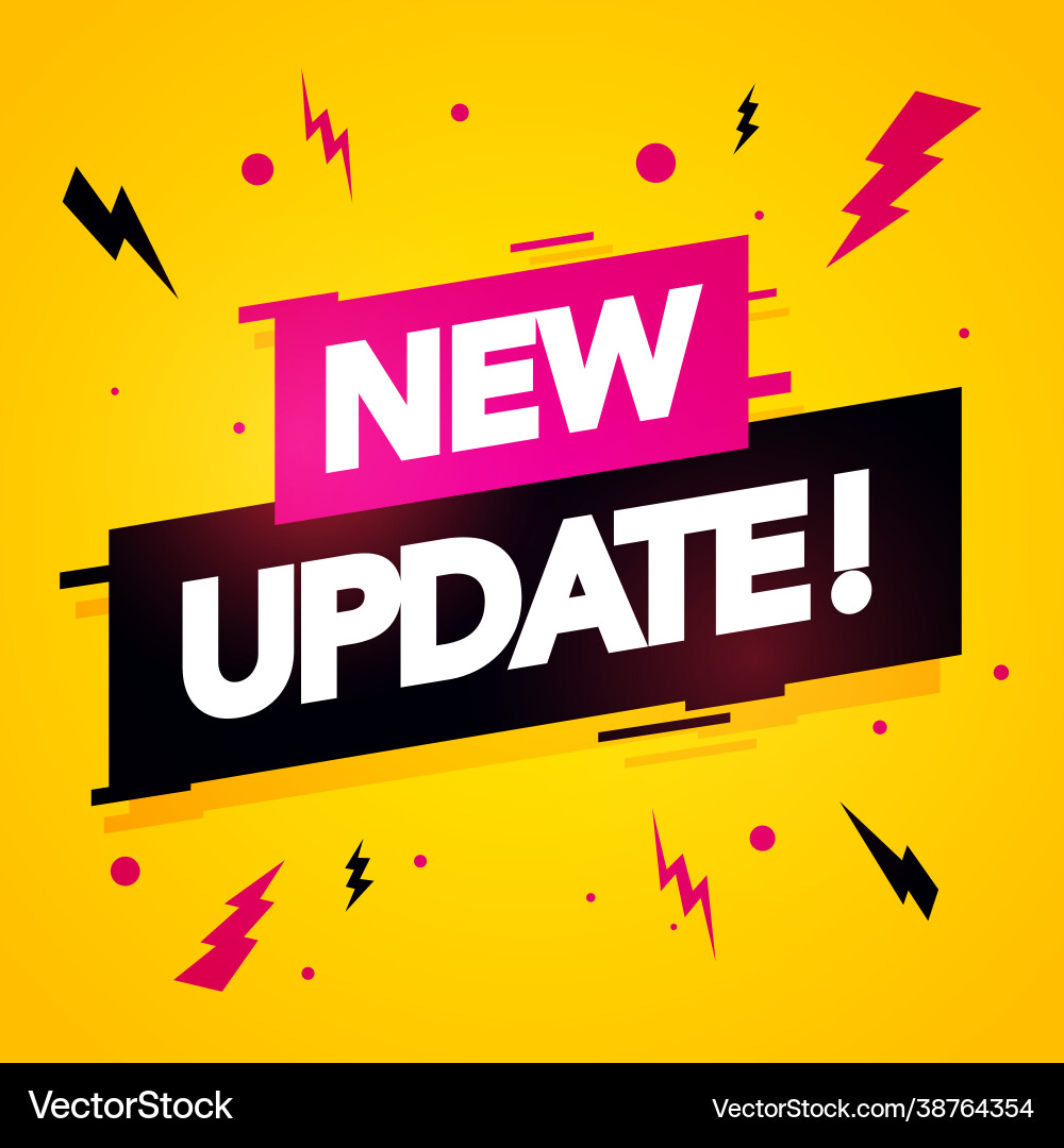 Modern Update Label - Technology Refresh Vector Image