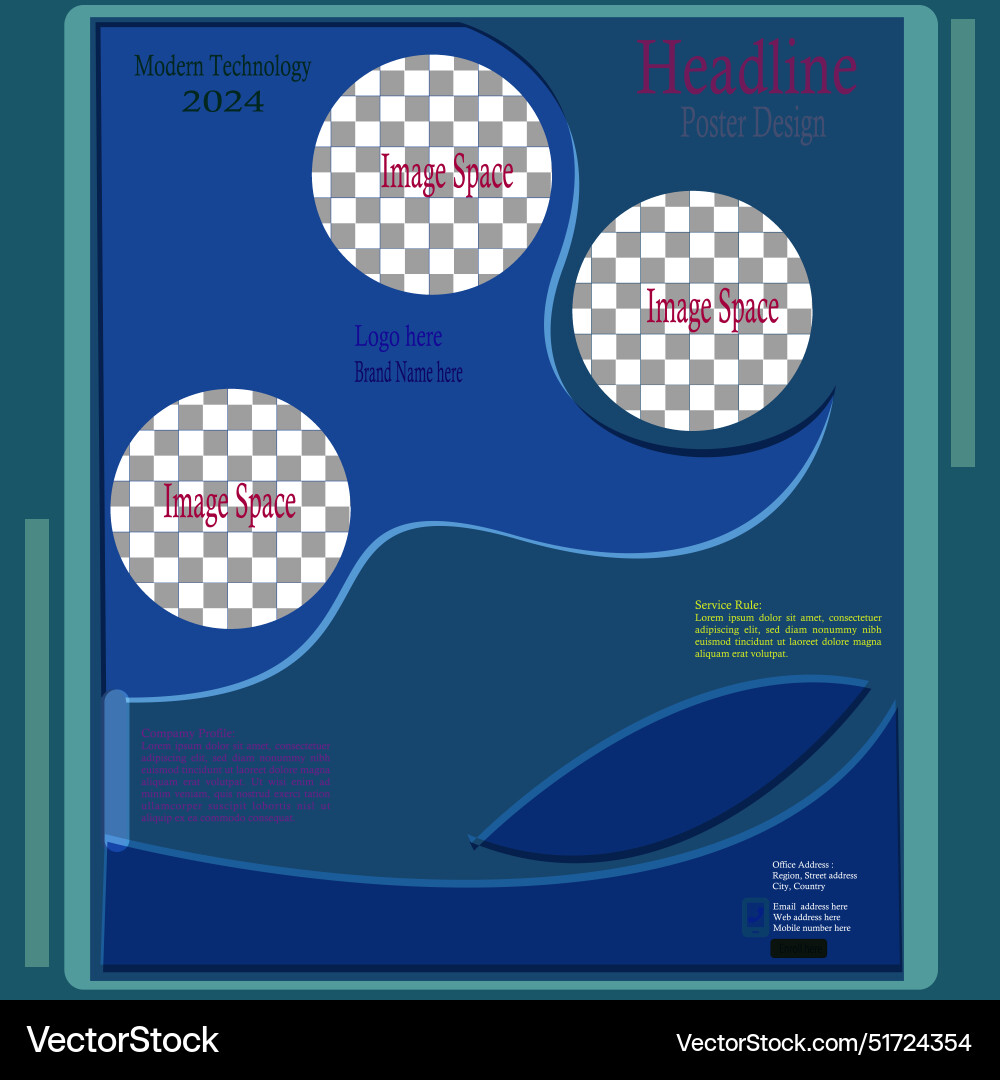 Poster design 3 Royalty Free Vector Image - VectorStock