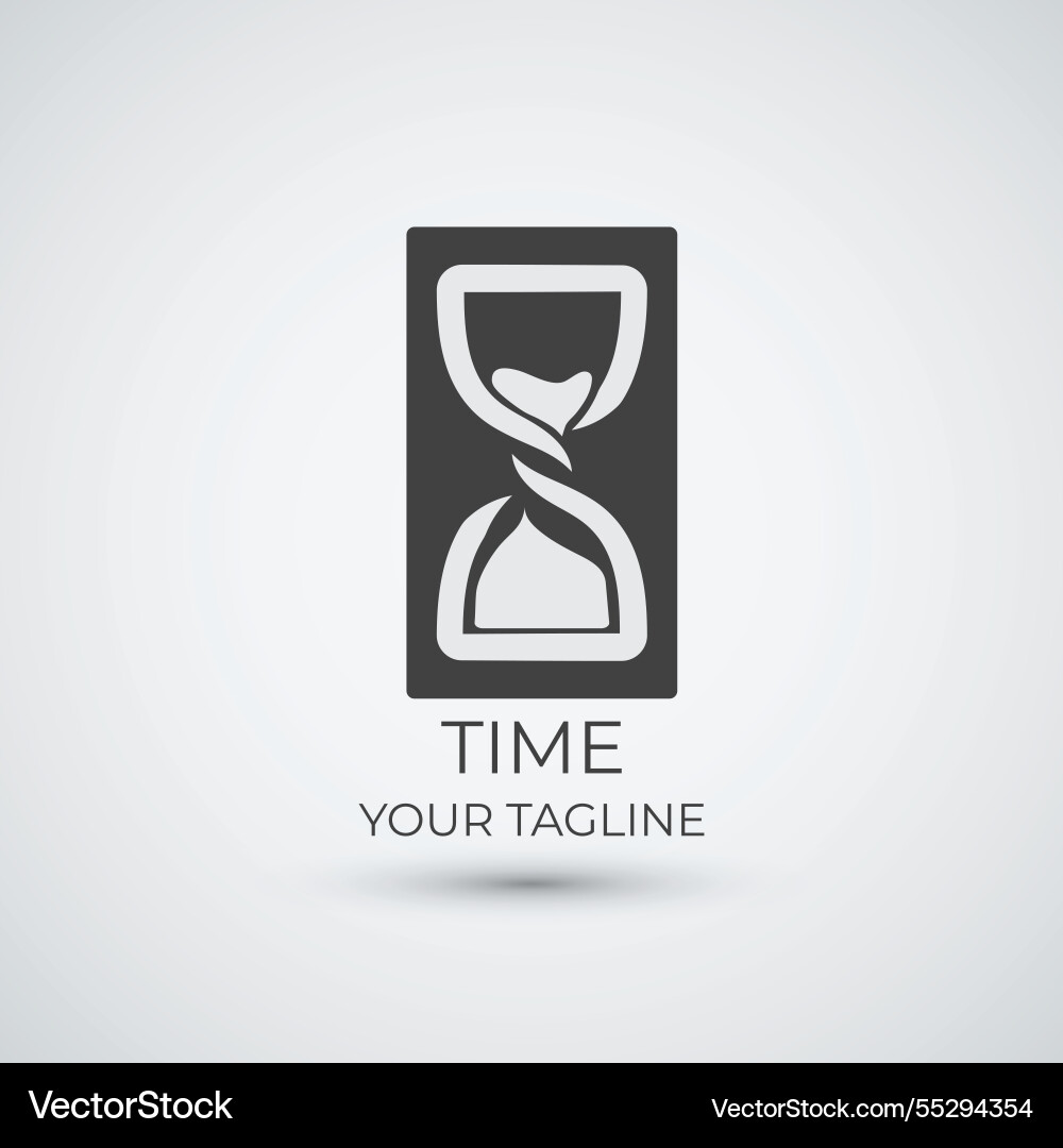 Sand time logo design template Royalty Free Vector Image