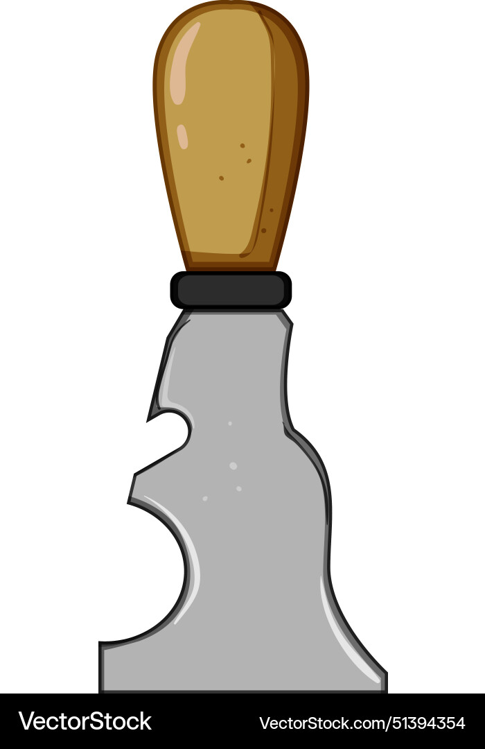 Spatula paint scraper cartoon Royalty Free Vector Image