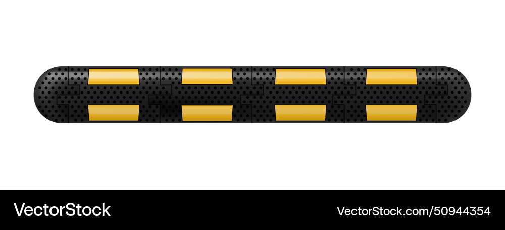 Speed bump element or obstacle on the road Vector Image