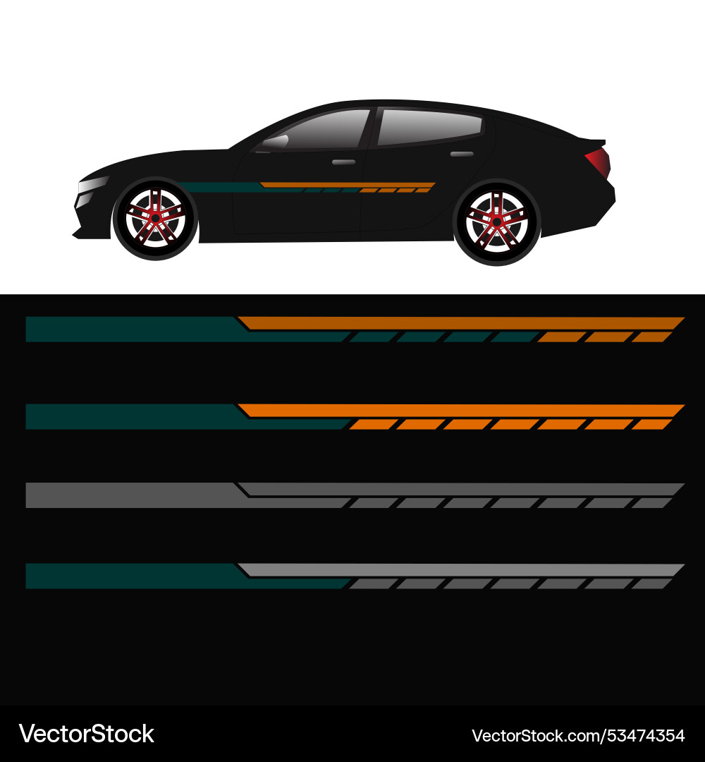 Vinyl livery strips decal stickers Royalty Free Vector Image