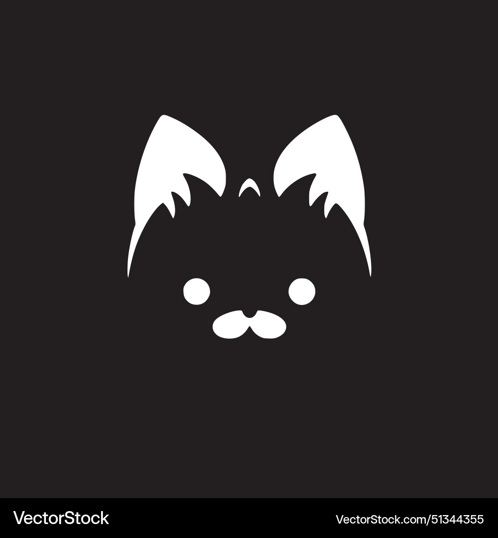 Cat - black and white isolated icon Royalty Free Vector