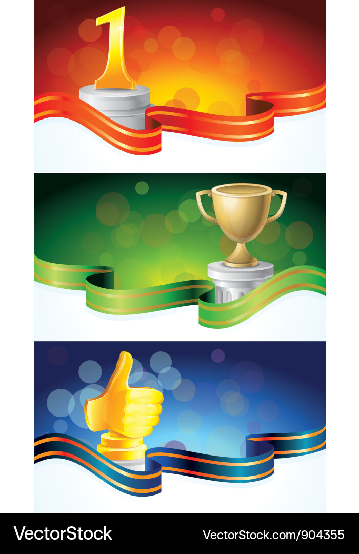 Celebration Winner Banners Royalty Free Vector Image