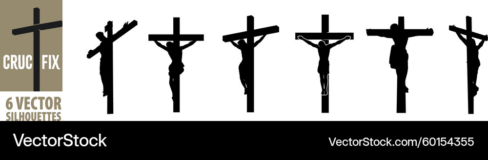 Cross Silhouette Set - Religious Symbol Collection – Royalty-Free ...