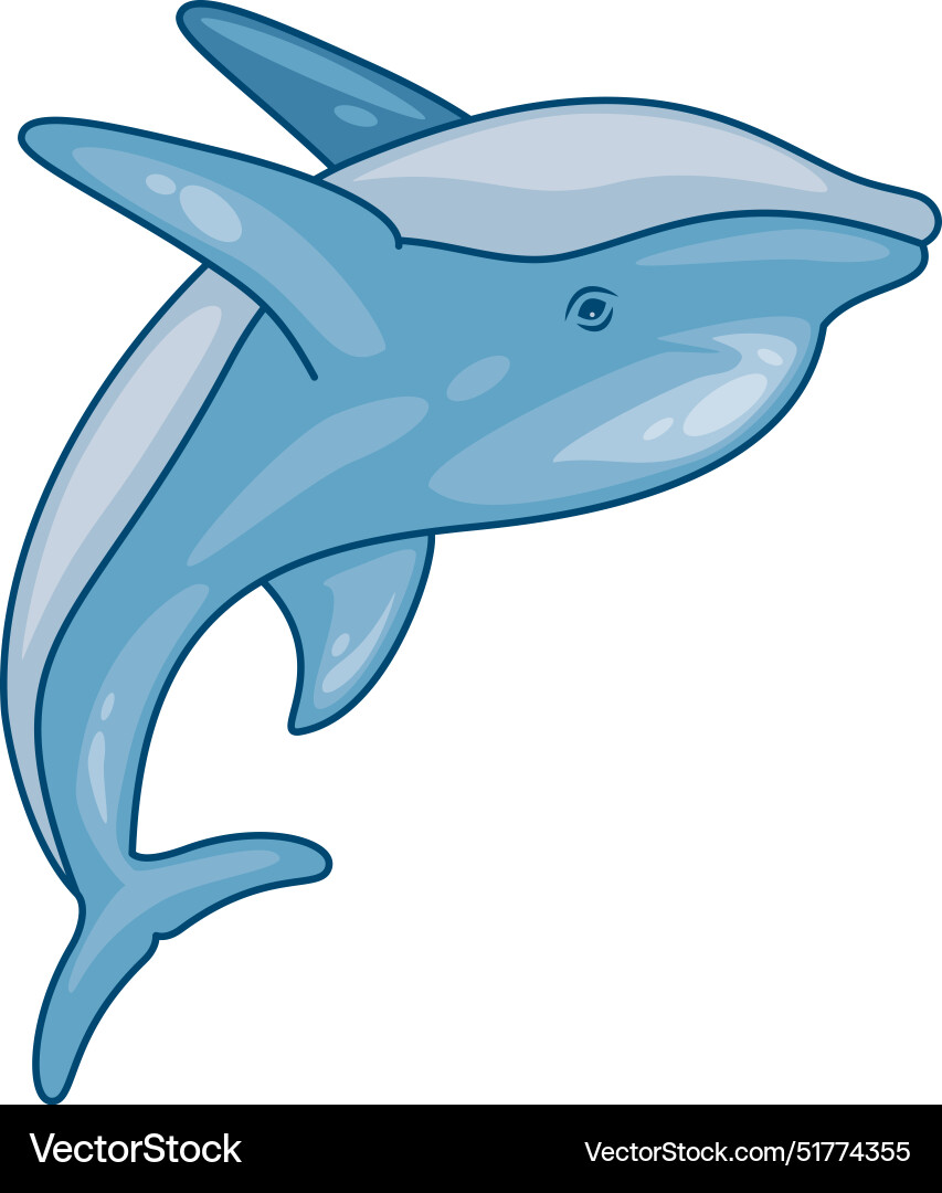 Cute dolphin cartoon jumping Royalty Free Vector Image