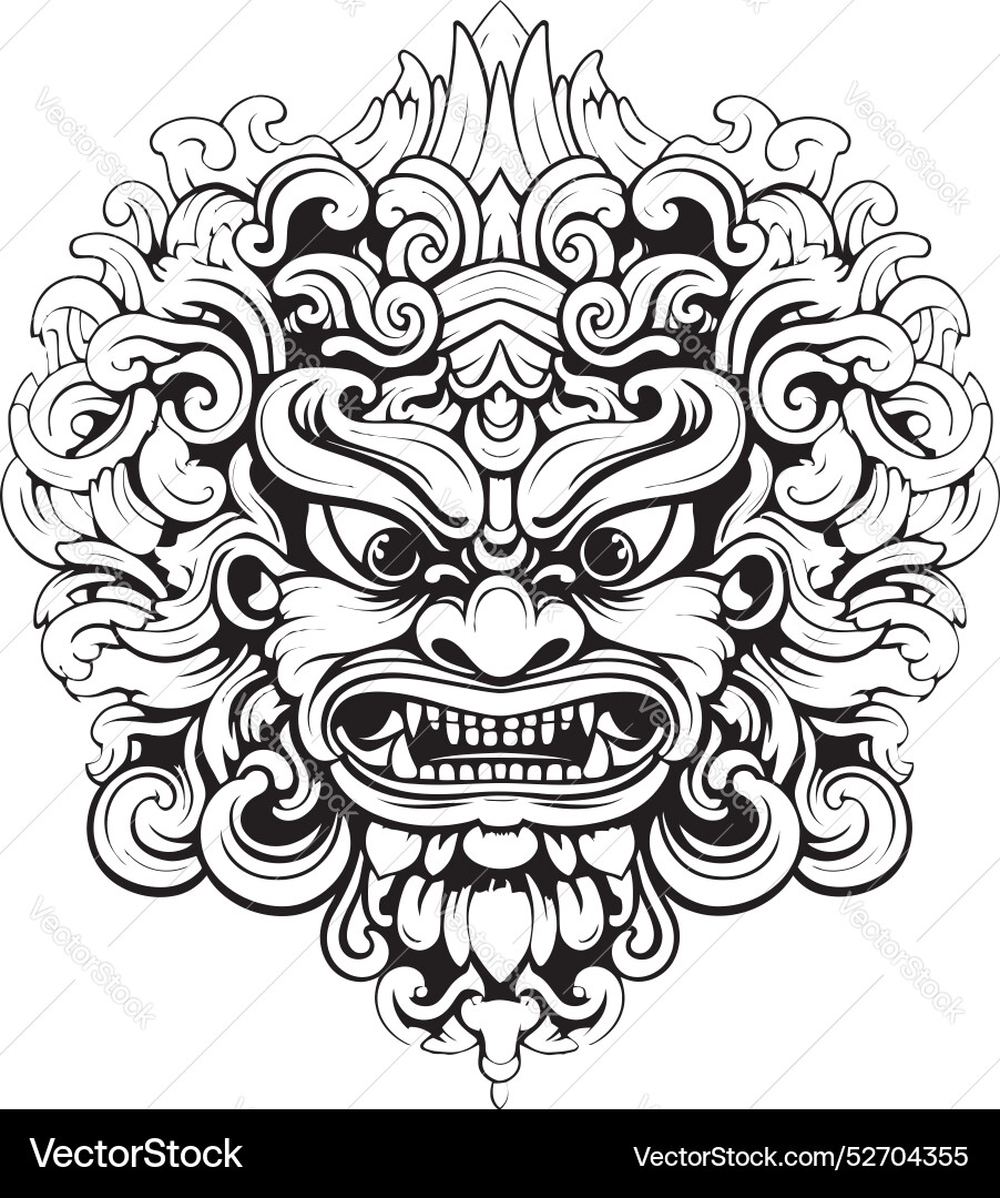 Decorative borong elements balinese logo icon Vector Image