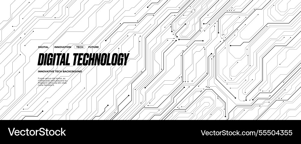 Digital circuit board technology background Vector Image