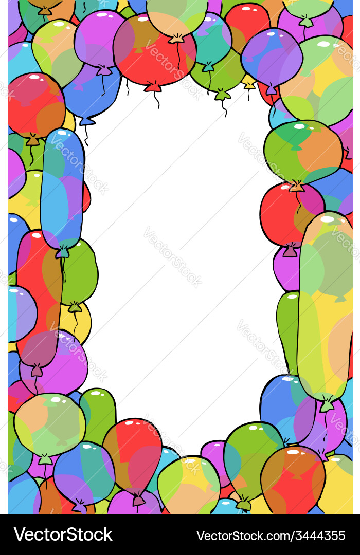 Frame from balloons Royalty Free Vector Image - VectorStock