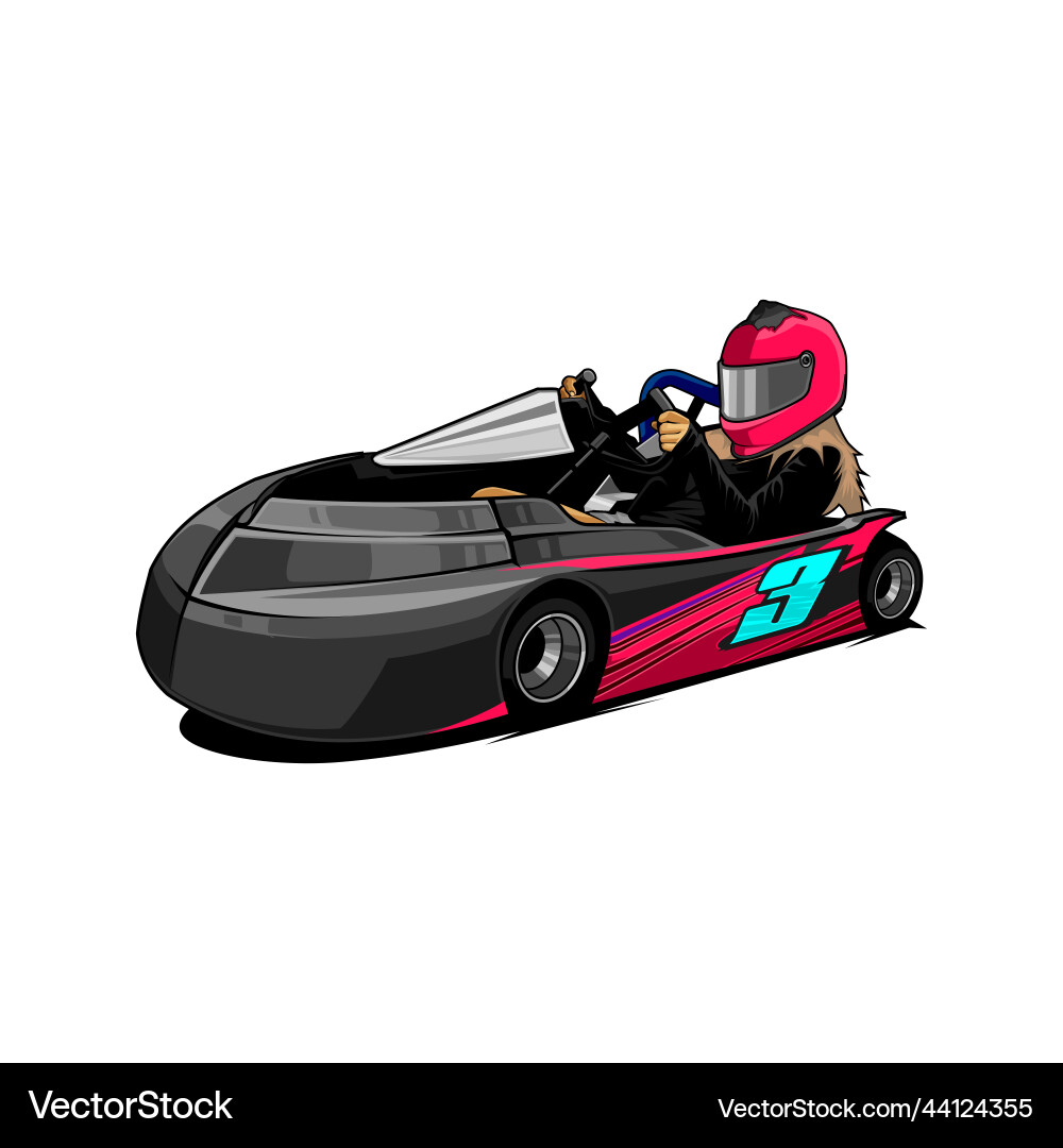 Go-kart racer Royalty Free Vector Image - VectorStock