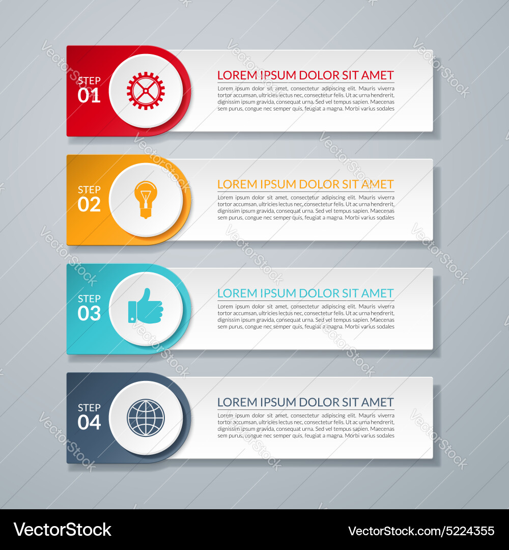 Infographic design number options template Vector Image