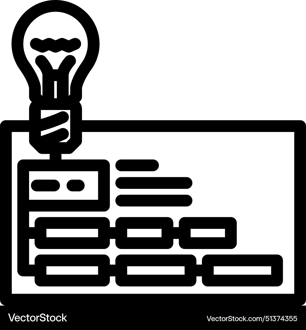 Intellectual property management line icon Vector Image