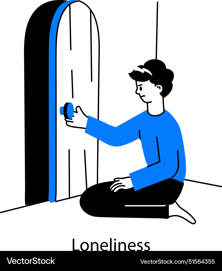 Loneliness Royalty Free Vector Image - VectorStock