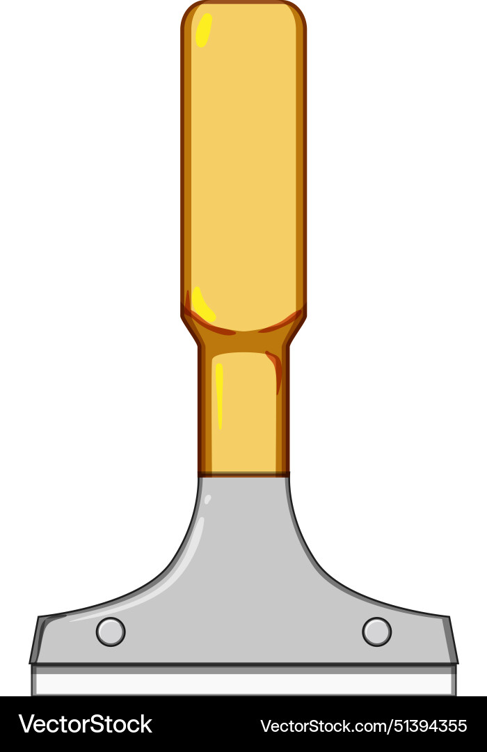 Putty paint scraper cartoon Royalty Free Vector Image