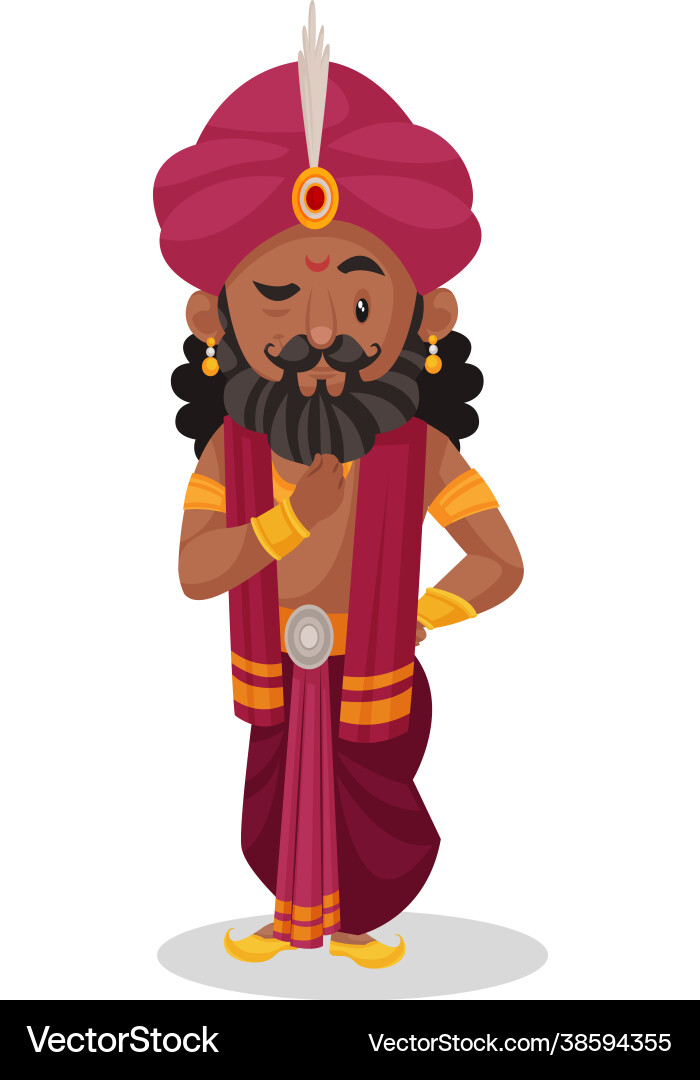 Shakuni cartoon character Royalty Free Vector Image