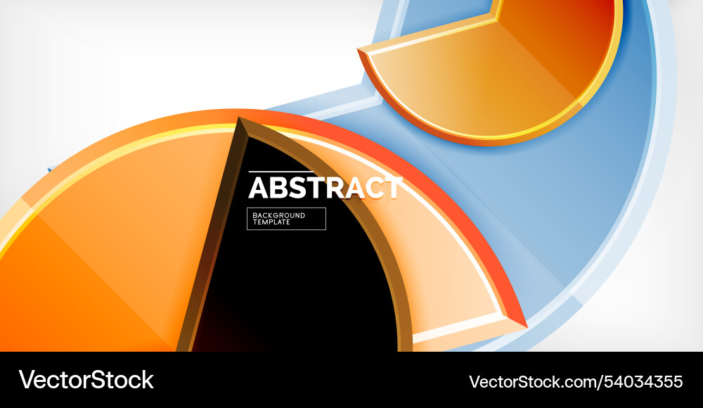 Trendy round shapes with triangular angle design Vector Image