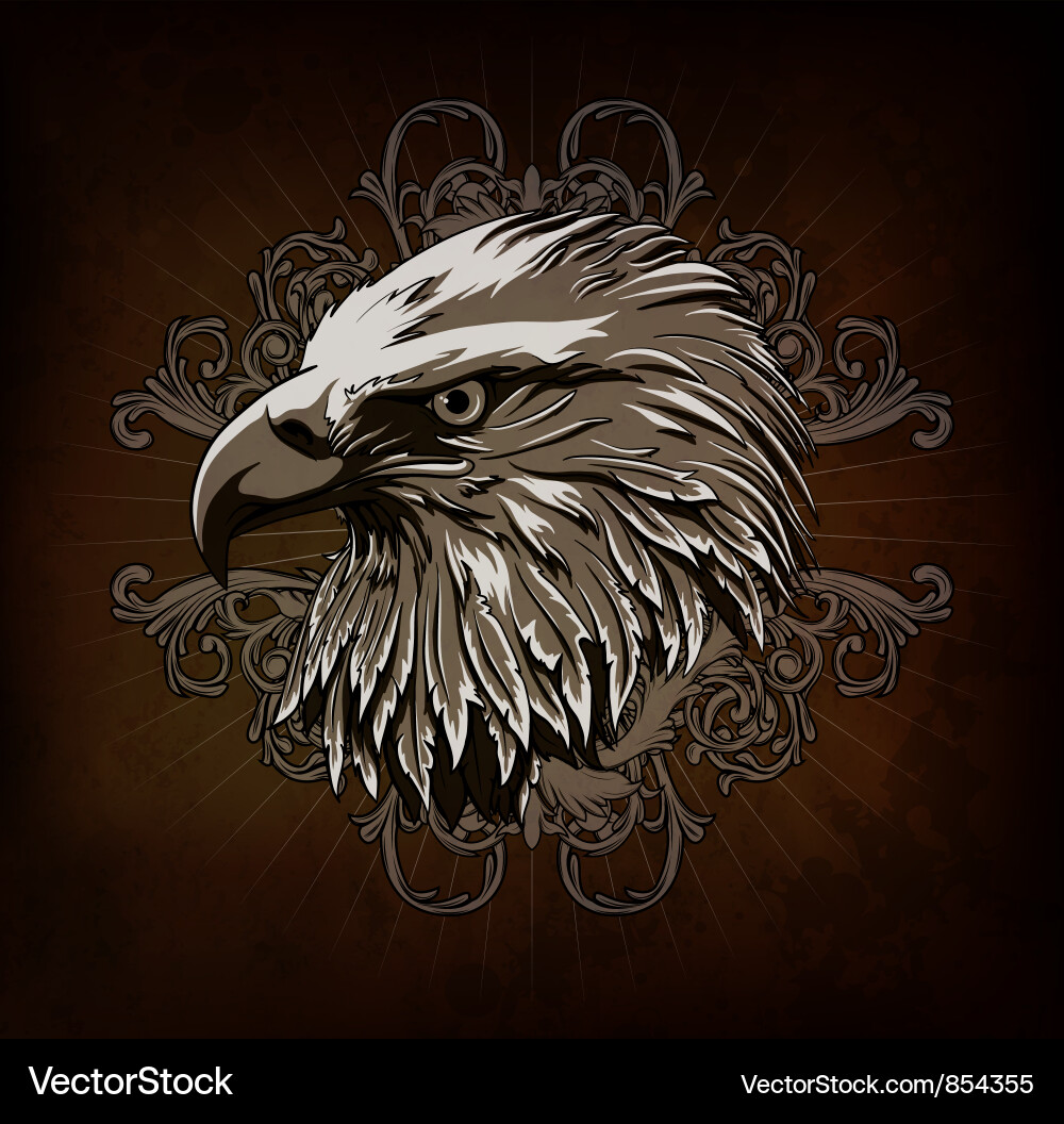 Vintage Eagle Emblem Royalty Free Vector Image