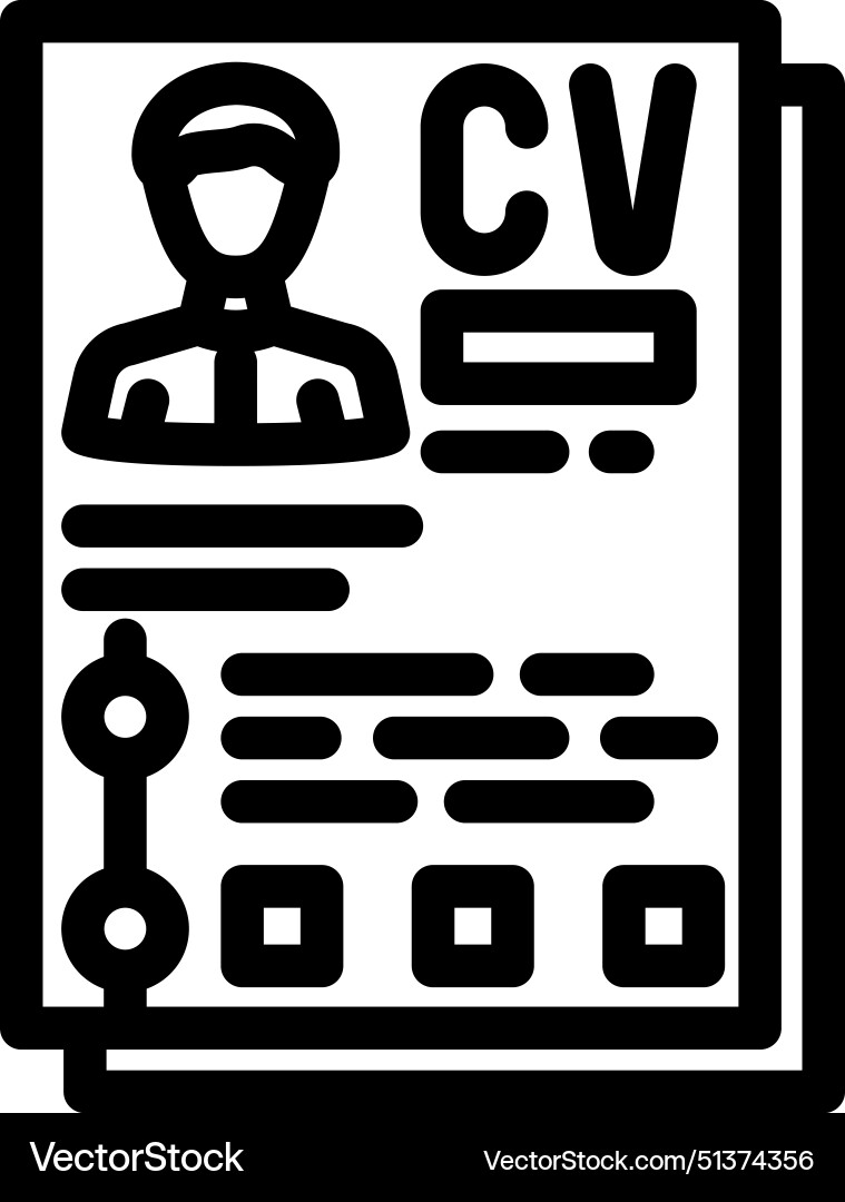 Employee recruitment business process line icon Vector Image