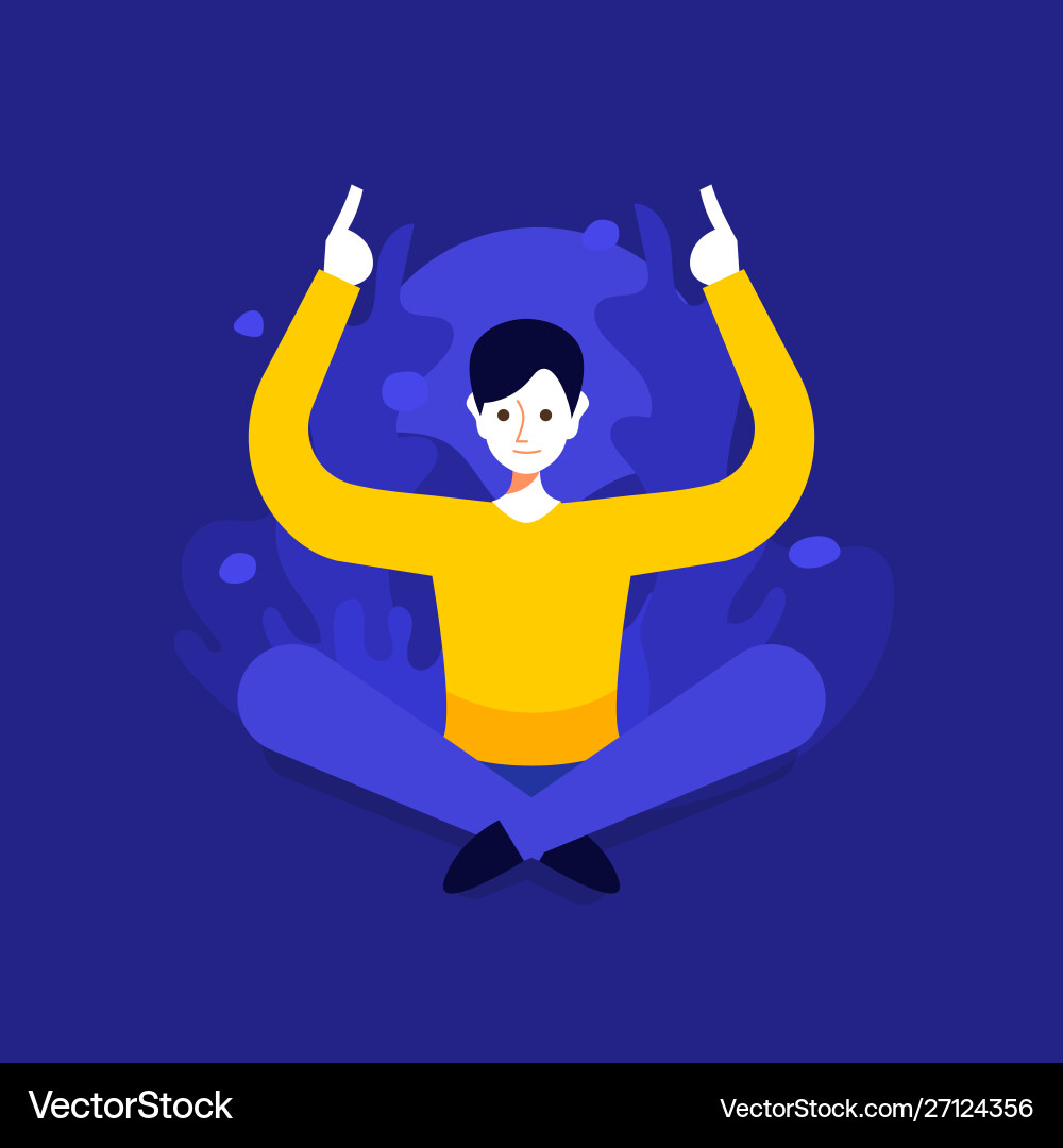 Human meditation Royalty Free Vector Image - VectorStock
