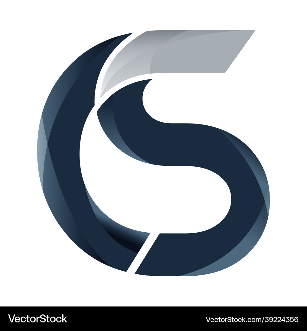 Initial cs letter symbol template design Vector Image