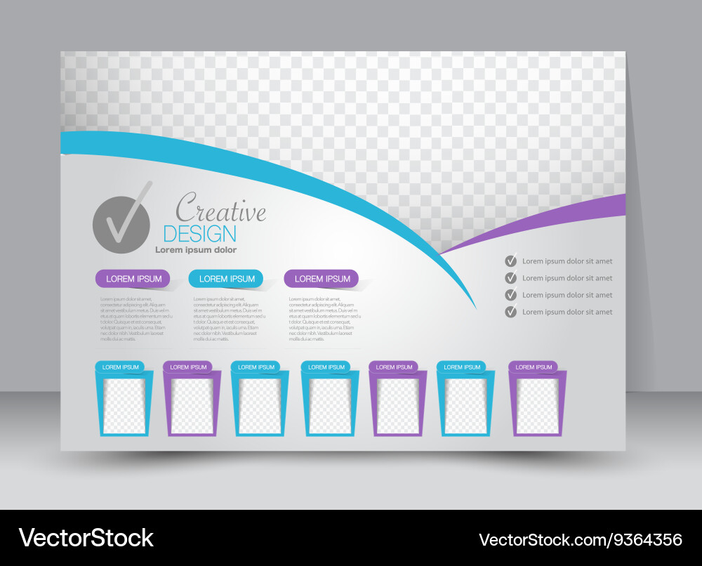 Landscape Flyer Template Royalty Free Vector Image