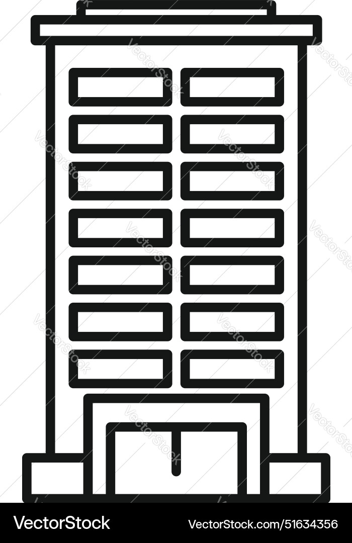 Modern city office building with large windows Vector Image